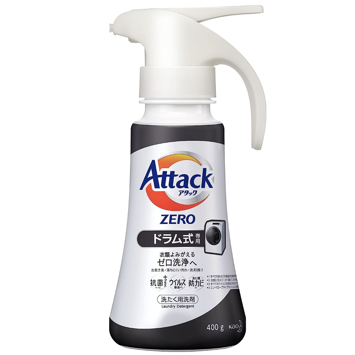 KAO Japan Attack Zero Pollution Laundry Liquid 400g Special for Drum W ...